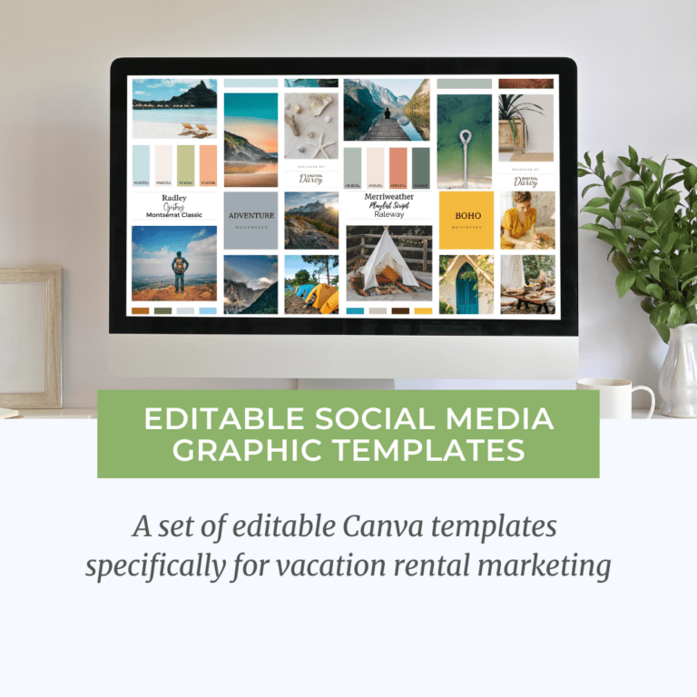 Vacation Rental Social Media Canva Templates - Digital Darcy